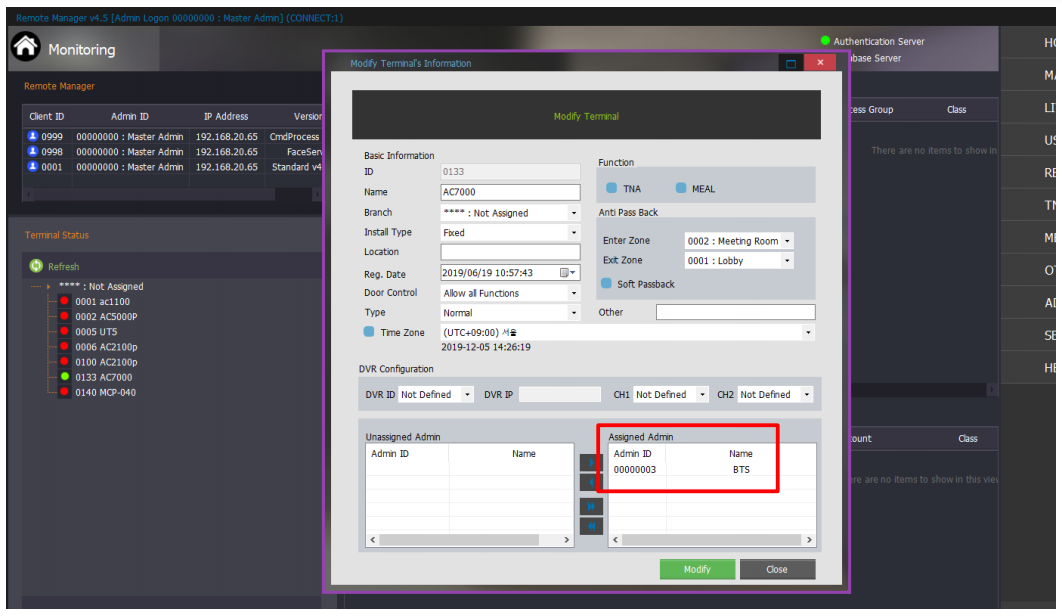How to assign the Terminal Admin to the terminal from UNIS – NESS ...